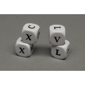Dado a 6 facce Numeri Romani V-D-C-L-M-X - K09967